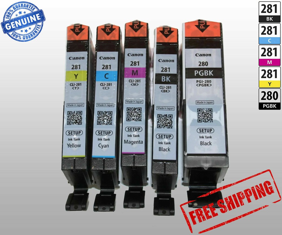 Genuine Canon 280 281 Color Ink Cartridge Combo-Setup for TS8620 TR8322 ...