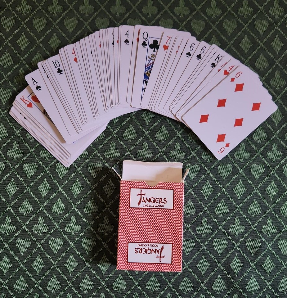100% Plastic, Casino Movie, Tangiers Hotel & Casino Playing Cards ...