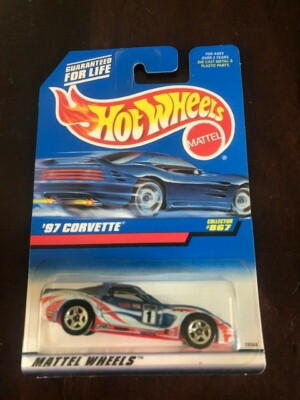 1997 Hot Wheels Collector #867 '97 CORVETTE Blue w/Chrome 5 Spoke ...
