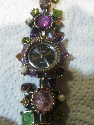 Ladies Rare Studio 1 Chicos Watch. Colorful Rhinestones Toggle Clasp ...