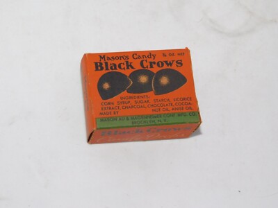 Antique 1930s Mason's Candy Black Crows Vintage Licorice Dots Box ...