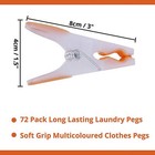 80 pcs Clothes Drying Strong Clips Laundry Home Pegs Windproof Clothes ...