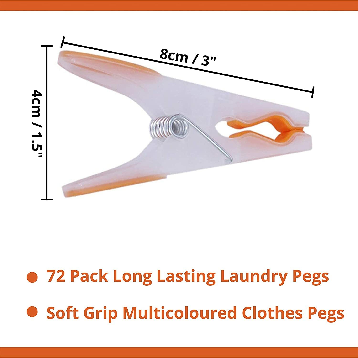 80 pcs Clothes Drying Strong Clips Laundry Home Pegs Windproof Clothes ...