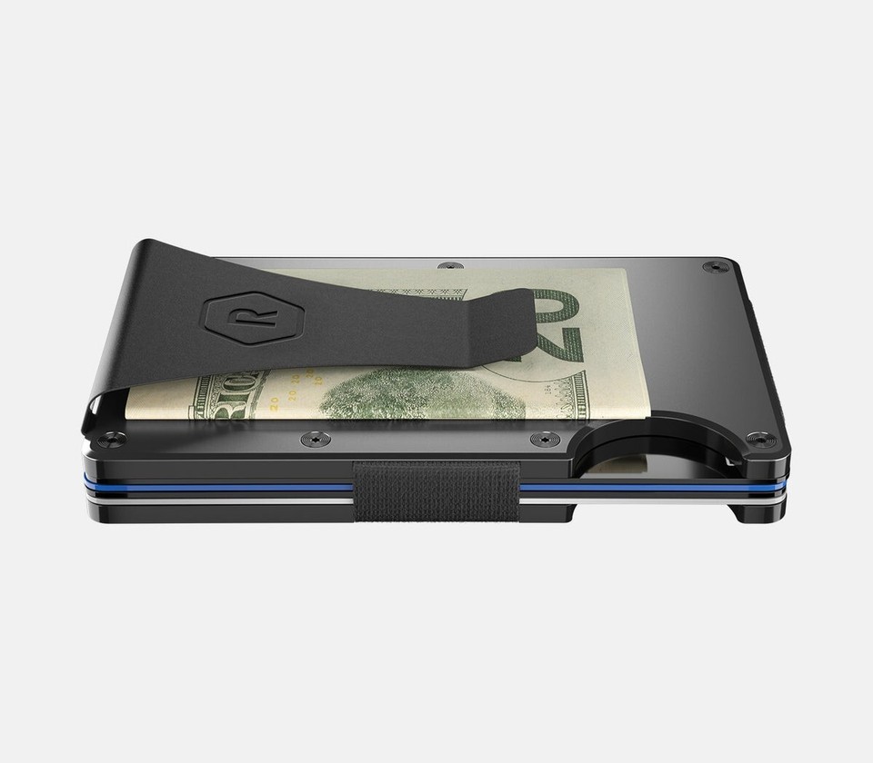 Ridge Slim Minimalist RFID Blocking Wallet With Money Clip - Gunmetal ...