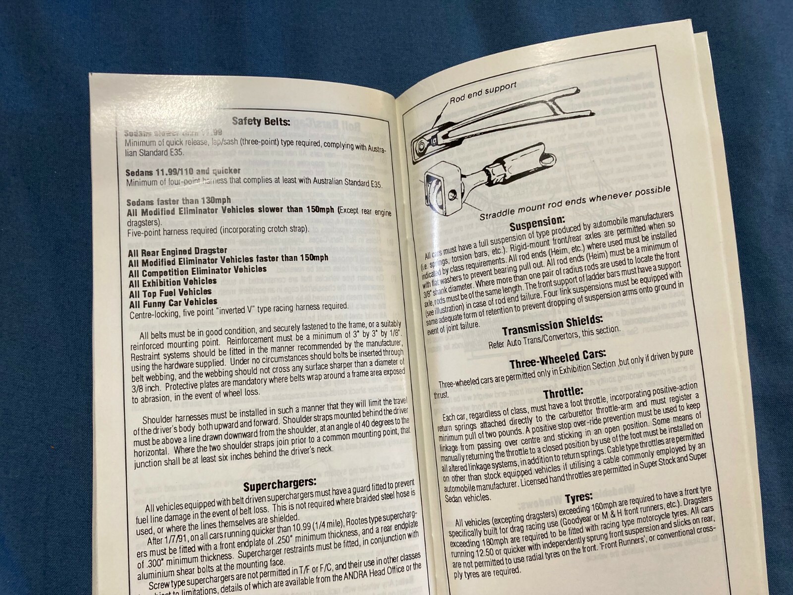 Drag Racing Rule book 1989 Australian Hot Rod nostalgia vintage ANDRA ...