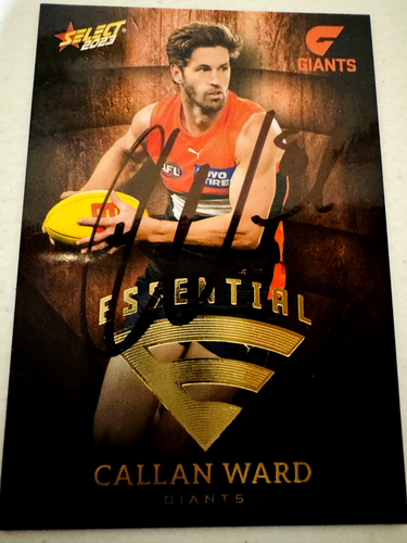 CALLAN WARD *HAND-SIGNED* GWS GIANTS SELECT ESSENTIAL INSERT CARD | eBay