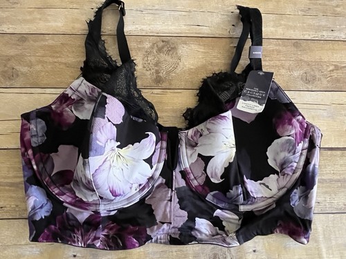 Cacique Bra Comfort Lightly Lined French Balconette 44DDD Floral New W ...