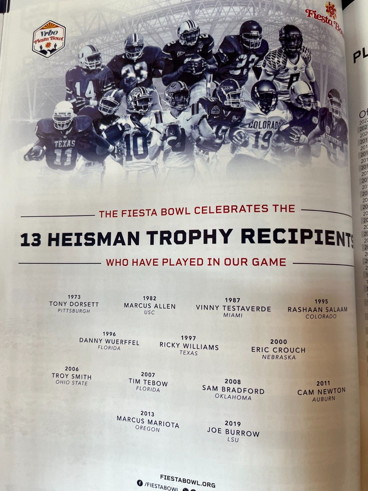 2023 2024 FIESTA BOWL GAME PROGRAM OREGON DUCKS LIBERTY FLAMES COLLEGE ...