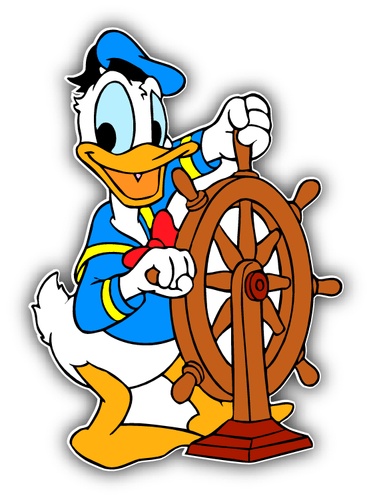 Donald Duck Sailor Cartoon Car Bumper Sticker Decal 5''x 3'' | eBay