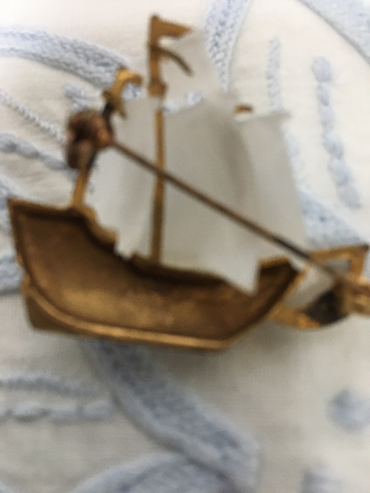 BROACH SPAIN Ship With Faux Pearl Sails Approx. 1 And 3/4 Inch Long | eBay