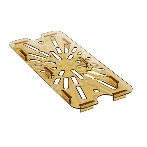 6 Cambro Amber Food Pan Drain Shelf Insert 1/3 Size 30HPD150 Hp-ambhp ...