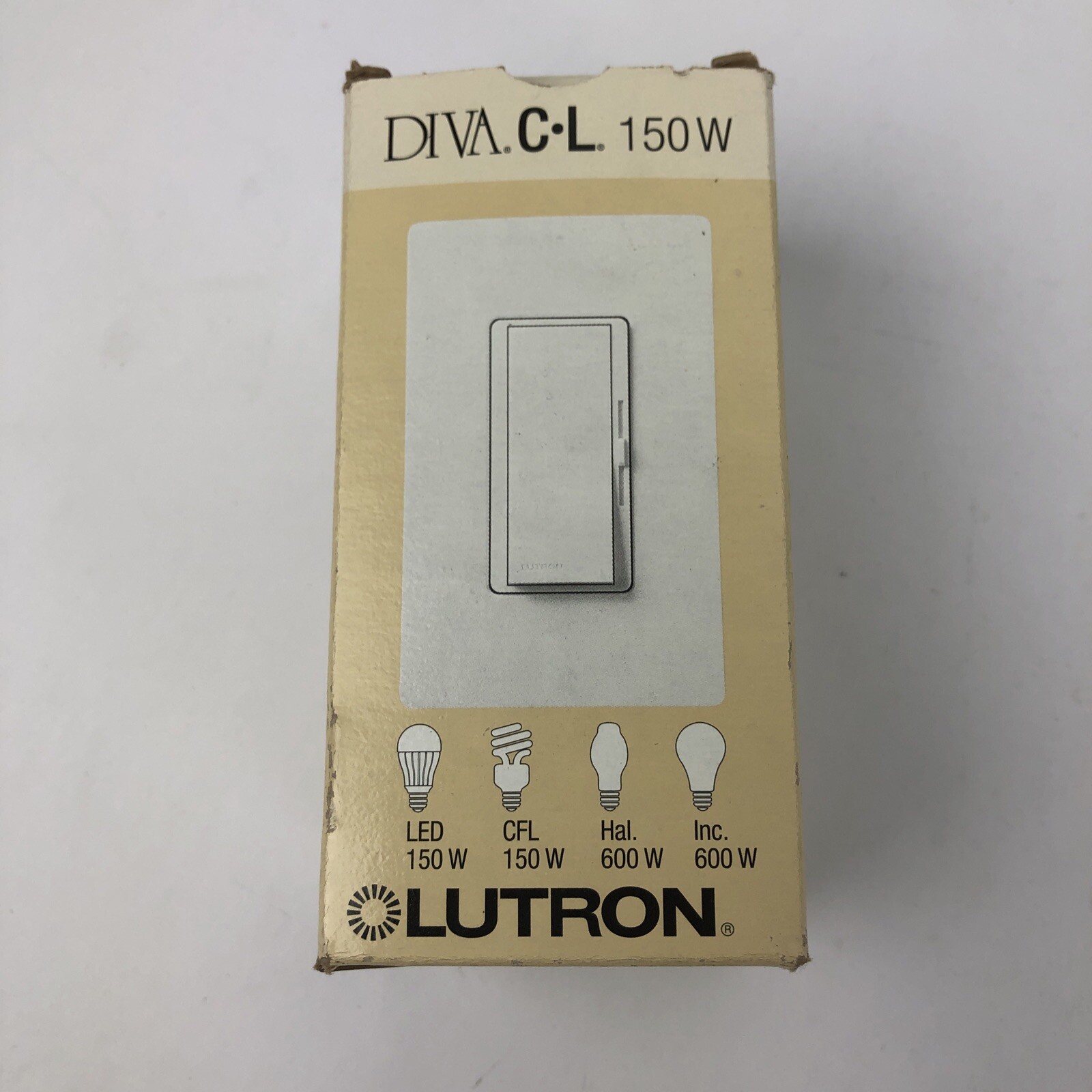 Lutron DVCL-153P-WH Dimmer Wall Light Switch - White 150W - Free ...