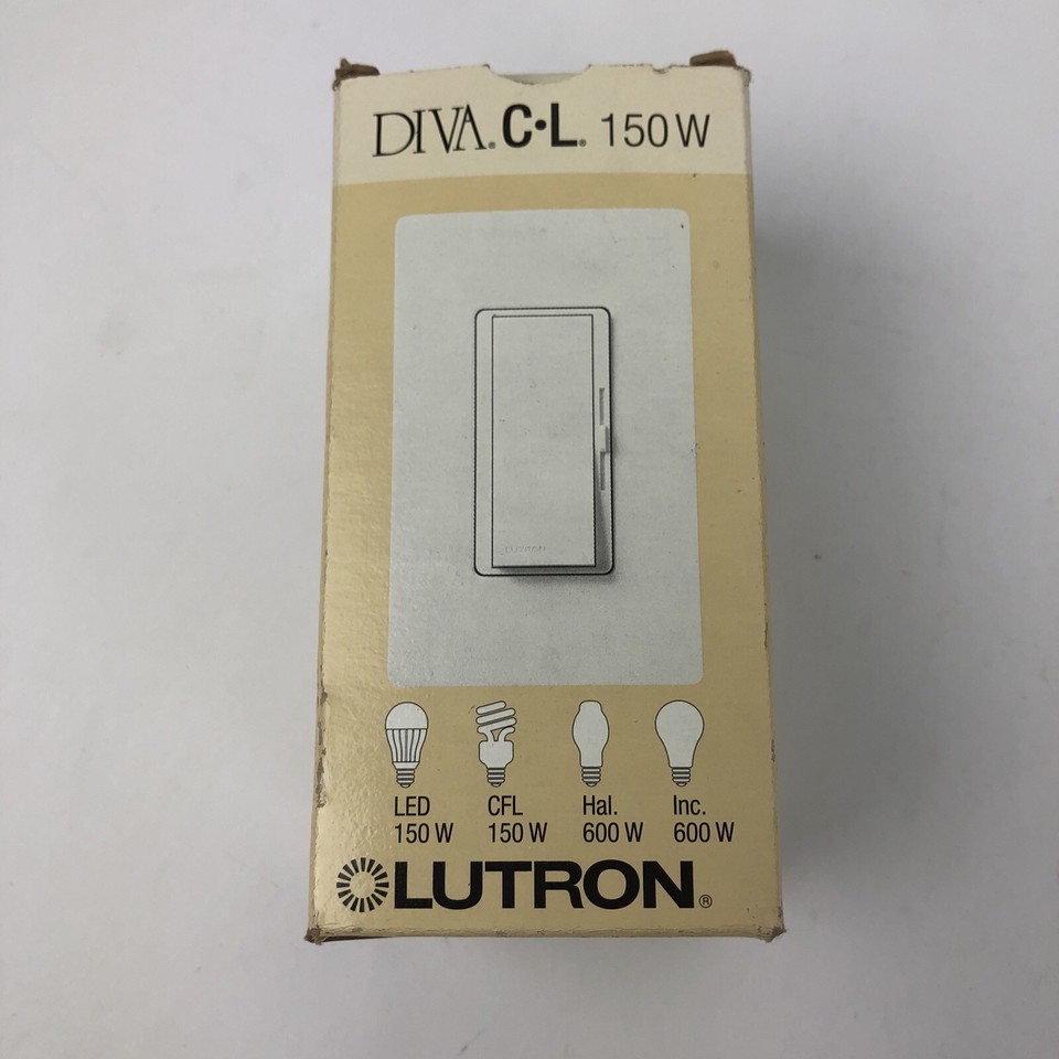 Lutron DVCL-153P-WH Dimmer Wall Light Switch - White 150W - Free ...
