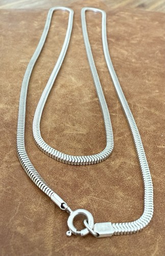 Amazing Vintage Snake Link Chain Necklace Real Solid Sterling Silver 28 ...