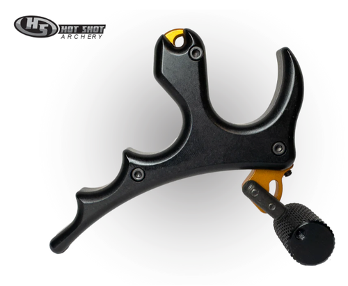 Hot Shot Vapor 4 Finger Thumb Trigger Archery Release Black New | eBay