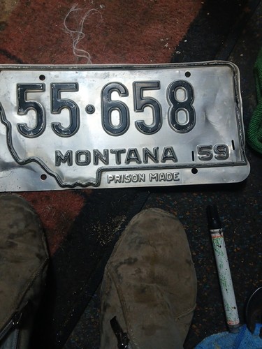 1959 Prison Made Montana License Plate | eBay