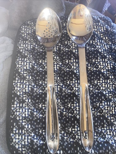 ALL-CLAD Professional Stainless Steel Serving Slotted & Reg Spoon ...