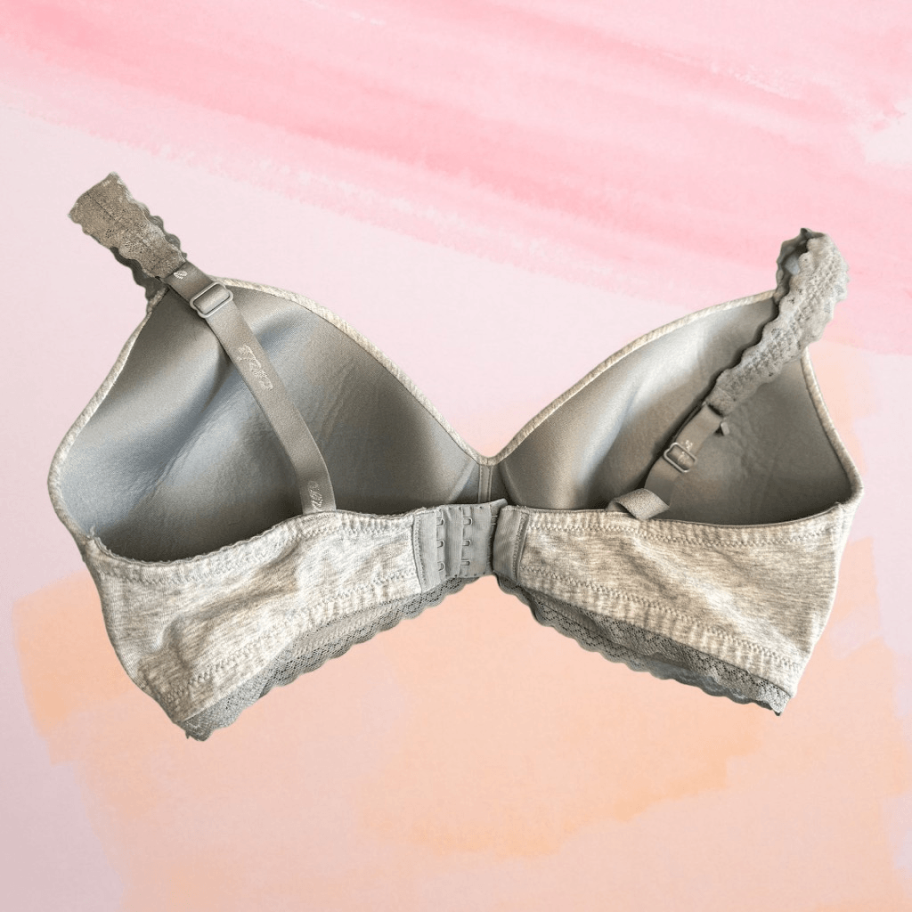 Aerie Real Happy Wireless Lightly Lined Heathered Gray Bra size 34DD | eBay
