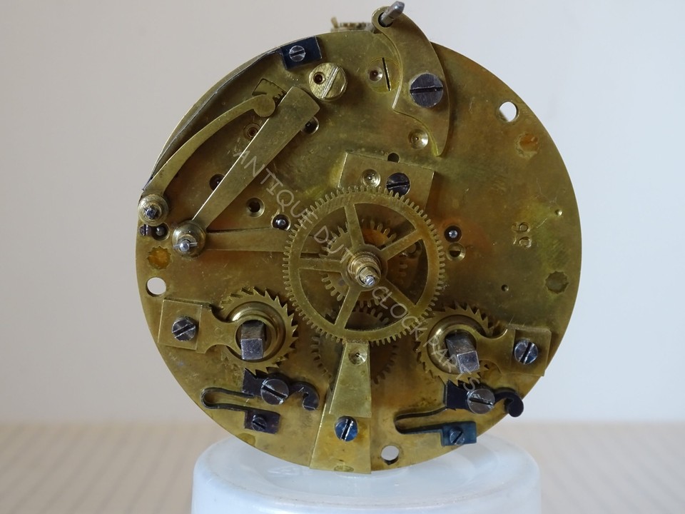 ANTIQUE FRENCH MARKED CLOCKWORK FOR MANTEL CLOCK PENDULUM LENGTH 12 CM ...