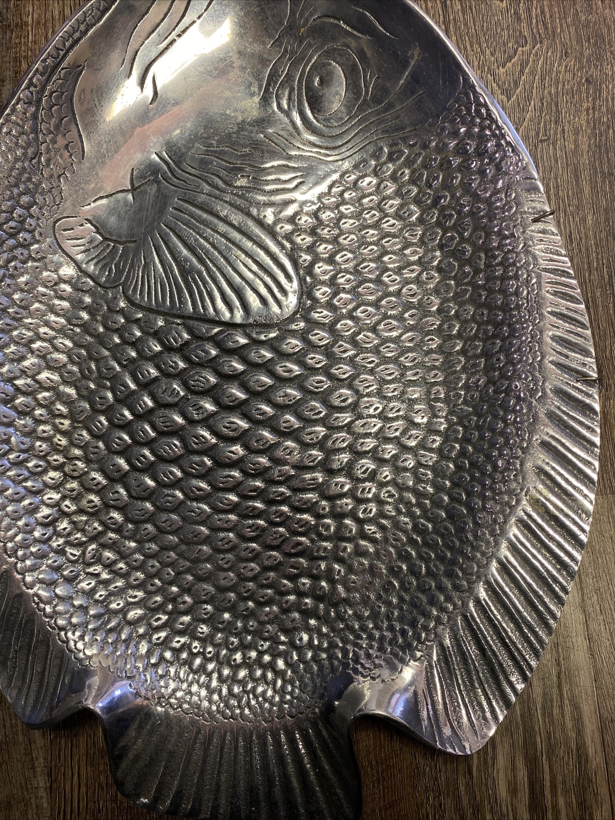 Eurocraft, Inc. Pewter Fish Serving Plate Platter Decoration Decor Wall ...