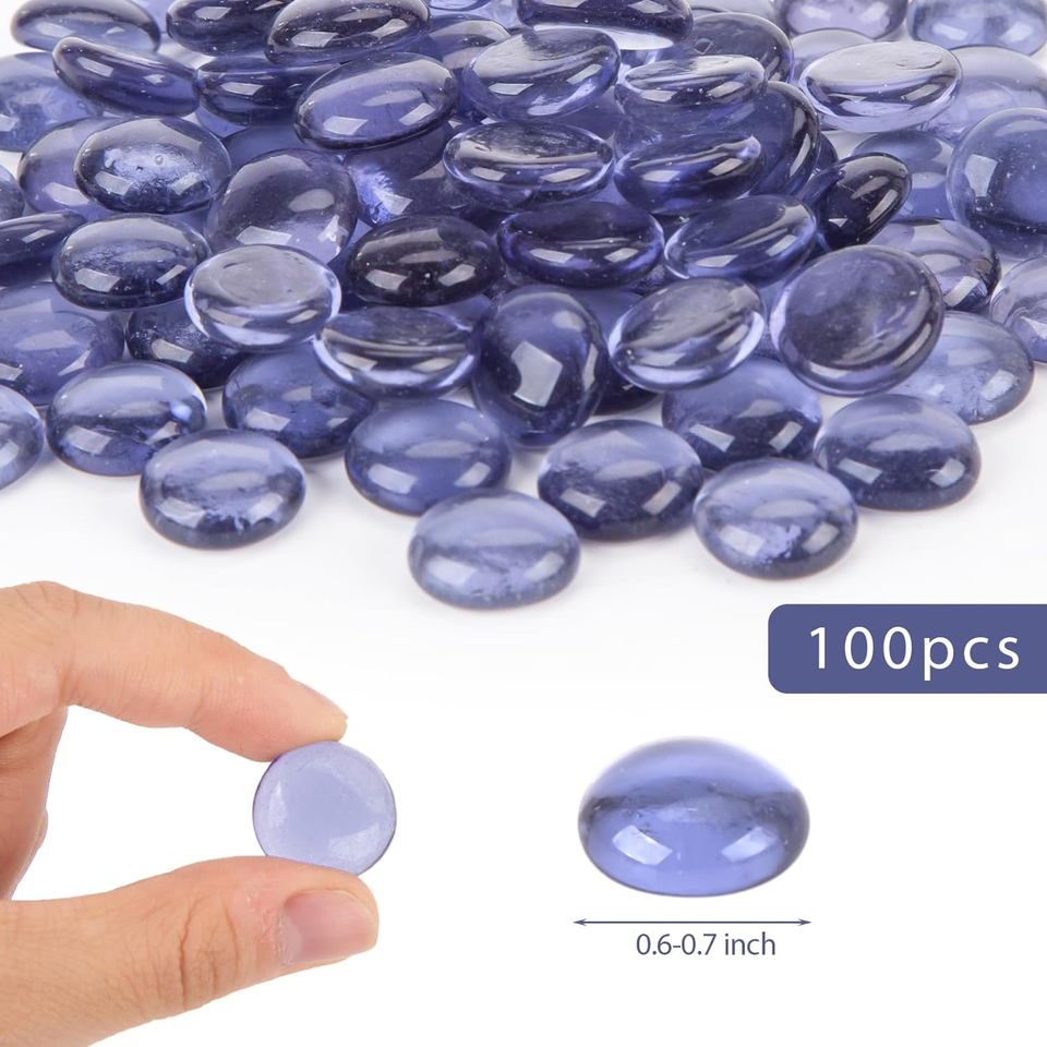 1LB Flat Glass Marbles, Purple Decorative Marbles for Vases Aquarium ...