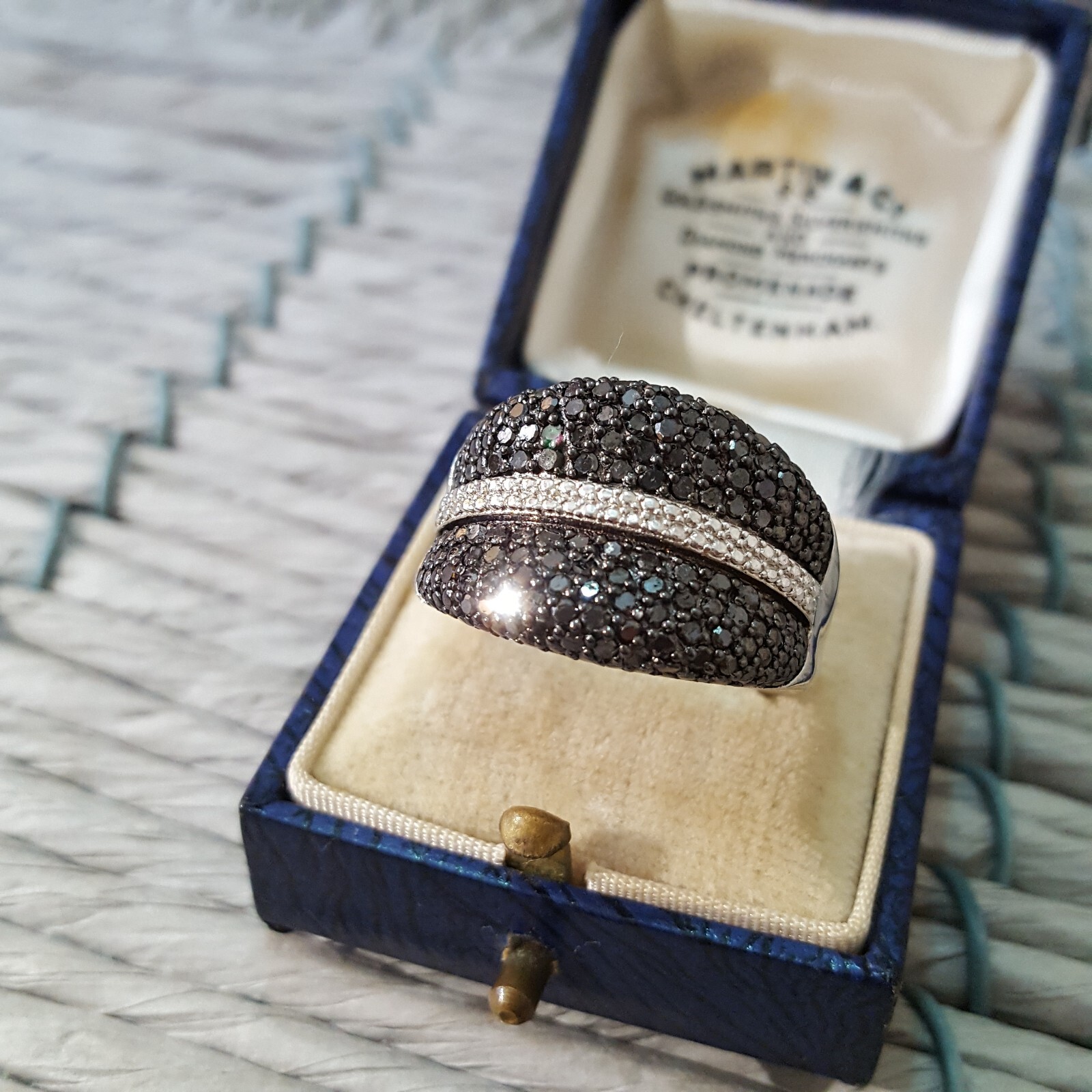925 Sterling Silver Ring, Genuine Black Spinel Gemsto… - Gem