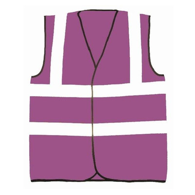 Hi Visibility Reflective Purple Safety Vest Hi Viz Waistcoat | eBay