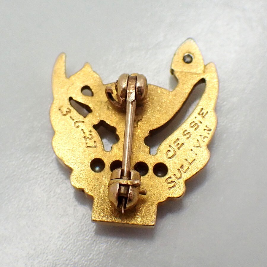 Delta Zeta Oil Lamp Form Pin 10K Gold Diamond Seed Pearls | eBay