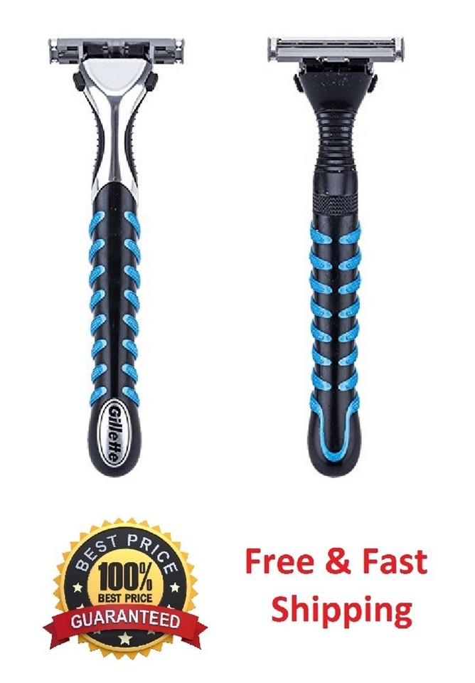 3 Gillette Vector 3 Razor Handle Fits Sensor Excel Men Women Blades ...