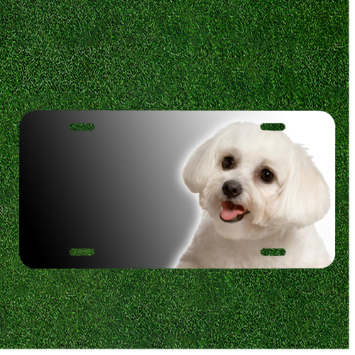 Custom Personalized License Plate Auto Tag With Maltese Dog Breed Add ...