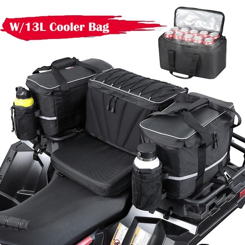 KEMIMOTO 74L ATV Rear Storage Bags Pack Cargo Seat Bag Cooler w/Cushion ...