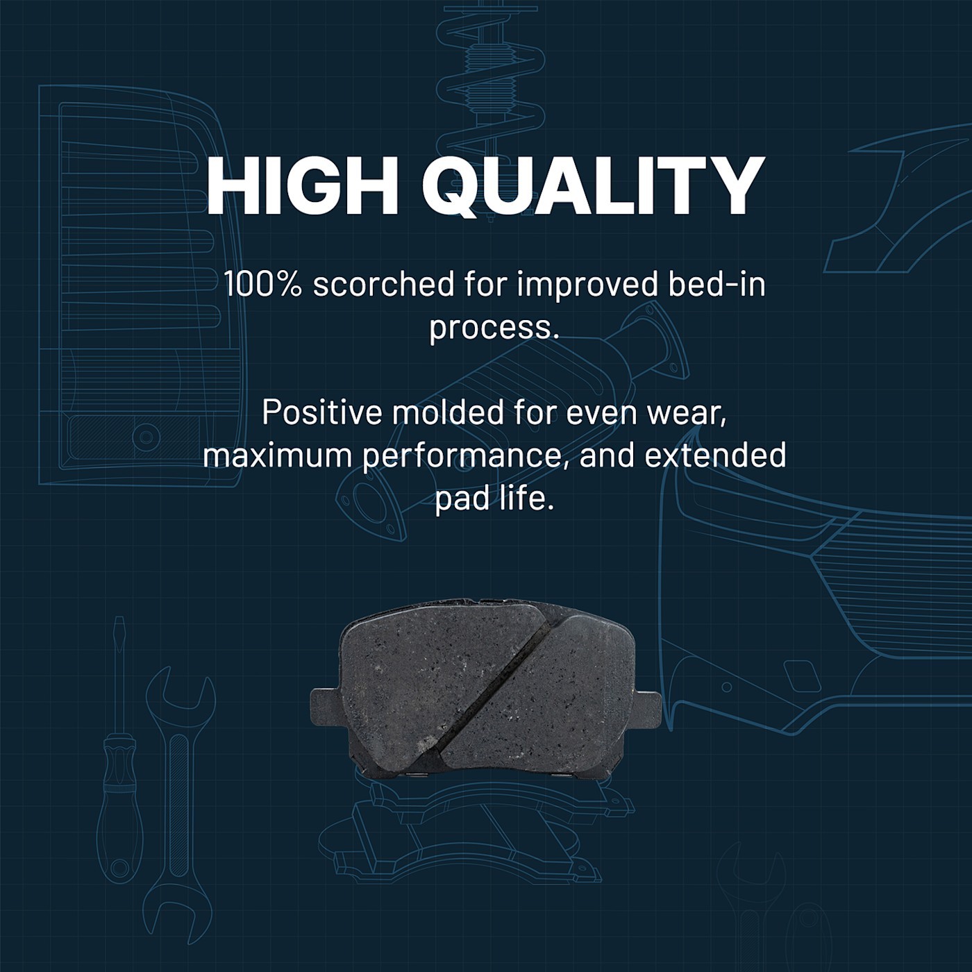 Front & Rear Brake Pads Set for MB Mercedes C Class Mercedes-Benz C220 ...