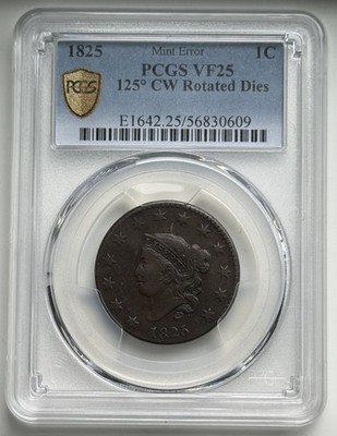 1825 Coronet Head Large Cent - Mint Error - PCGS VF 25 | eBay