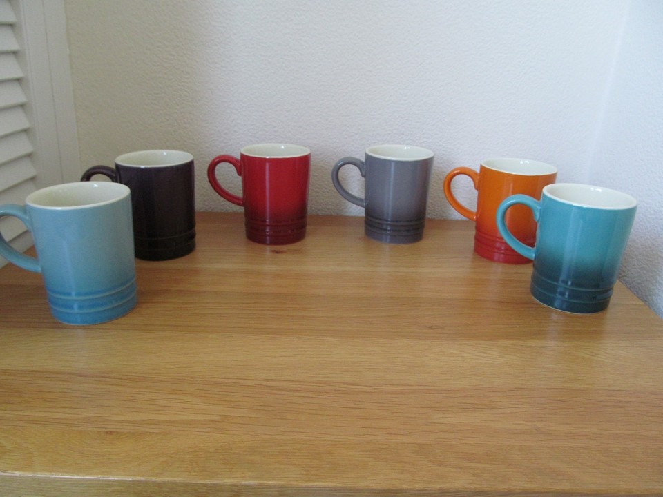 Cooks Professional Stoneware Multicoloured Tea Coffee Mugs Set of 6 ...