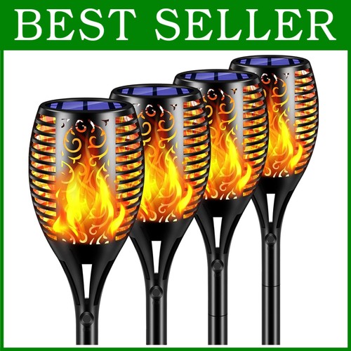 Waterproof Solar Torch Lights 43" Outdoor Pathway Lighting | eBay