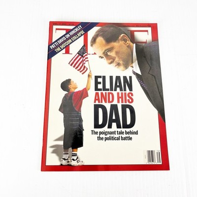 Time April 17 2000 Elian Gonzalez and his Dad Magazine | eBay