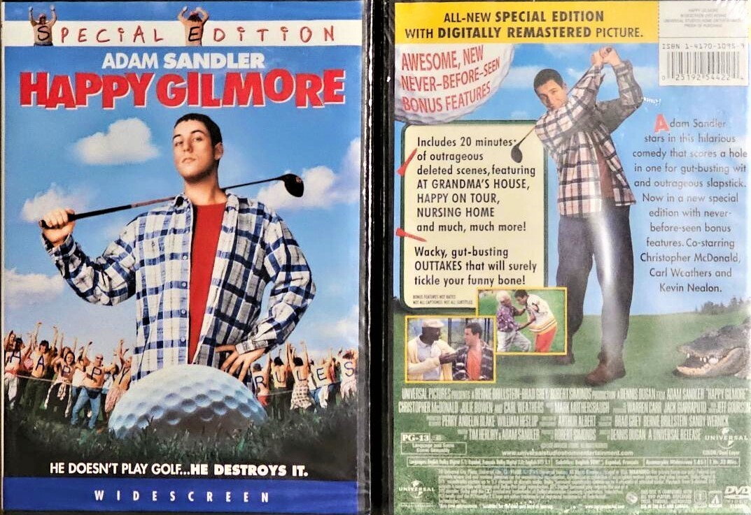 Happy Gilmore DVD Brand NEW Special Edition AdamSandler FactorySealed ...