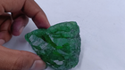 DYED 620 CT NATURAL GREEN EMERALD TRANSLUCENT ROUGH EGL CERTIFIED ...
