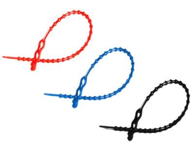Beaded Reusable Click Cable Ties Zip Ties Various Sizes and Colours | eBay UK