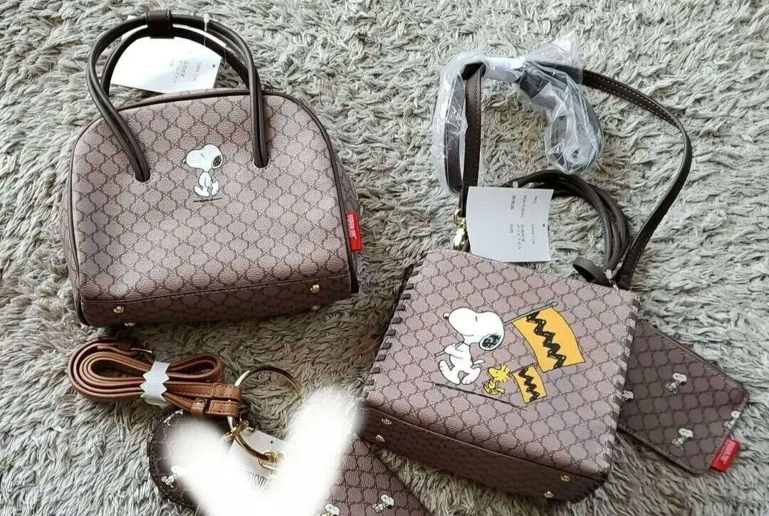 Snoopy Shimamura Collaboration 2Way Shoulder Bag Hand Macadam Japan peanut gifts | eBay