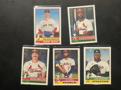 2025 Topps Heritage 5 Card Short Print Lot: walker adell buehler ...
