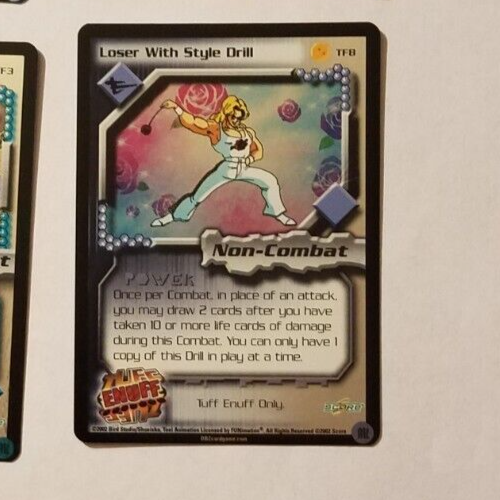 DRAGON BALL Z FOIL LOSER WITH A STYLE DRILL # TF8 SCORE 2002 TUFF ENUFF ...