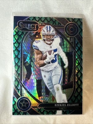 2024 Panini Select Ezekiel Elliott #256 Club Level Dragon Scale Prizm ...