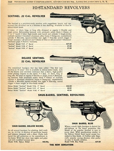 1959 Print Ad of High Hi Standard Sentinel 22 Snub & Deluxe Revolver | eBay