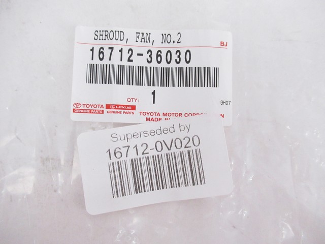 Genuine Toyota Rav4 Upper Shroud 16712-0v020 for sale online | eBay