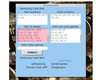 Kentucky Cash Ball Lottery Numbers software DVD for Windows 7 & 8 & 10 ...