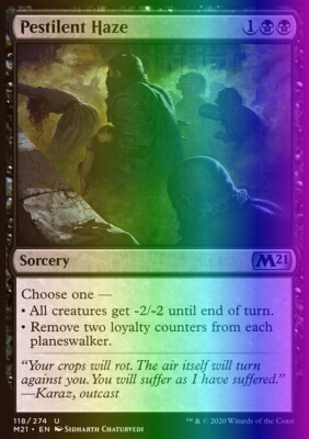 MTG Magic the Gathering Pestilent Haze (118/417) Core Set 2021 LP FOIL ...