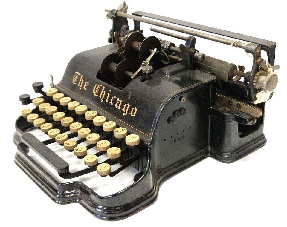Antique 1898 THE CHICAGO Antique and Rare Typewriter Typewriter | eBay