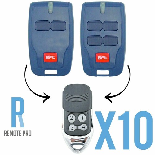 10 x To Suit BFT Mitto Compatible Garage/Gate Remote Type B RCB TX2/TX4 ...