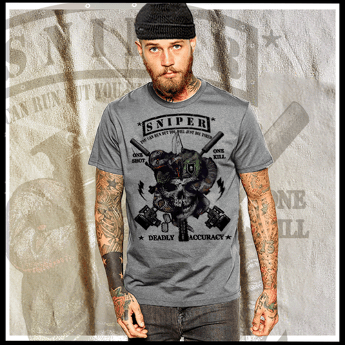 Military Sniper T-Shirt Tactical Sharpshooter Marksman Infantry Combat ...
